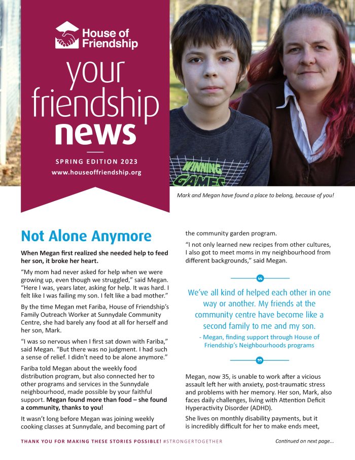 Newsletter - House Of Friendship